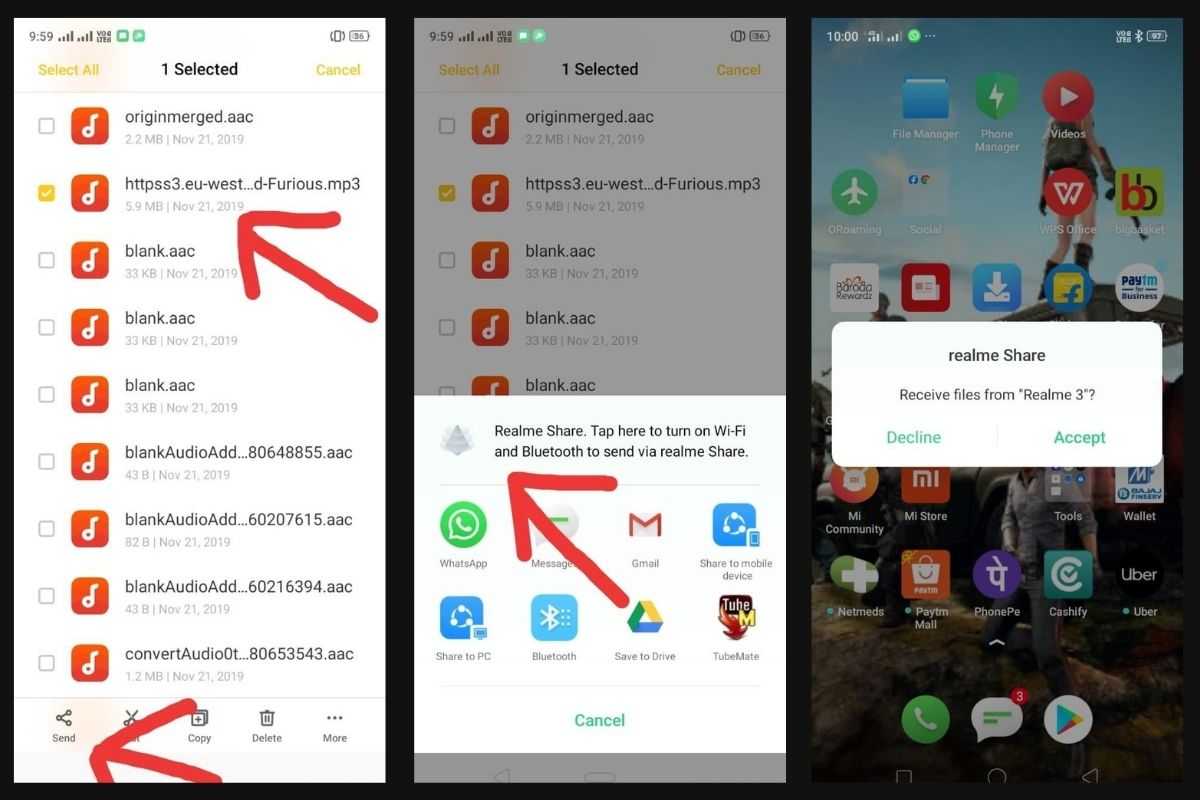 How to use Realme Share to send files across Vivo, Xiaomi and OPPO devices