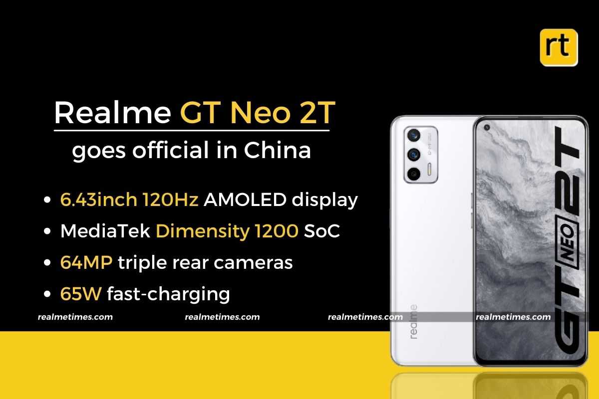 Realme GT Neo 2T, Realme Q3s and Watch T1 launched: specifications ...